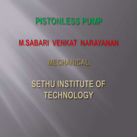 Pistonless pump | PPTX