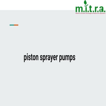 Piston Sprayers | PPTX