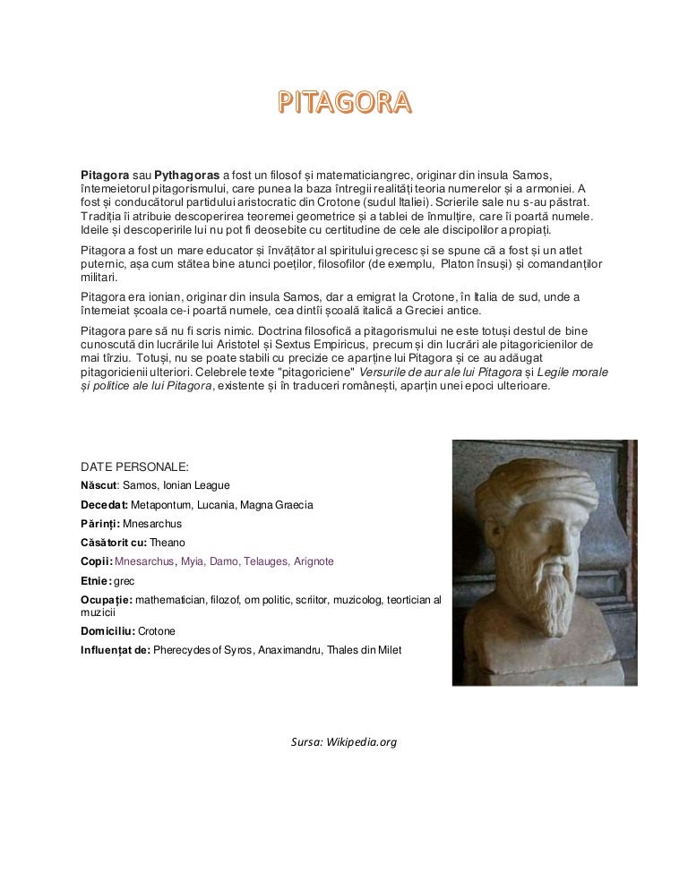 Despre Pitagora