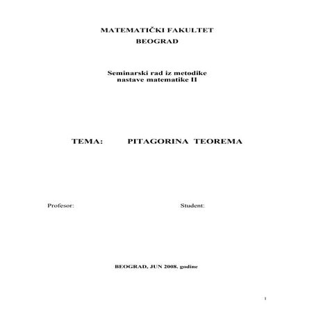 Pitagorina teorema | DOC