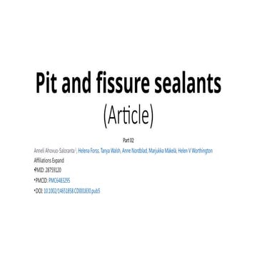 Pit and fissure sealants - Article - 02.pptx