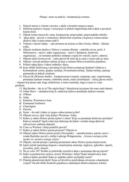 Prilog 3. Projektni zadaci Orwell | PDF