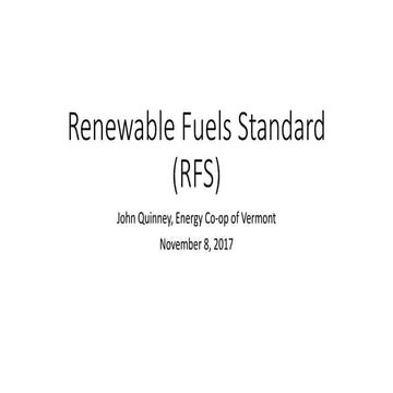 Renewable Fuels Standard | PPT