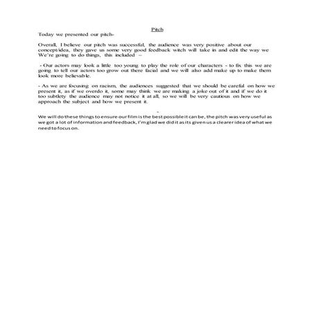 Pitch analysis | DOCX