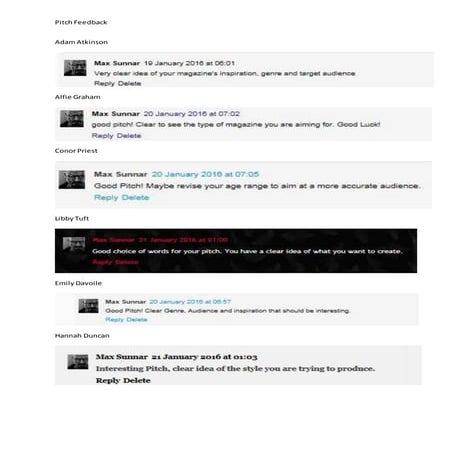 Pitch feedback | DOCX