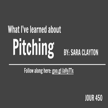 Pitching 101 | PDF