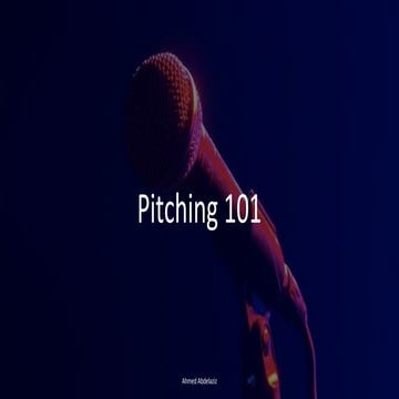 Pitching 101 | PPT