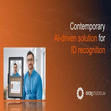 OCR Studio AI-driven software presentation Pitch Brief | PPTX