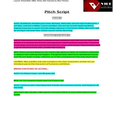 Pitch Script | DOCX