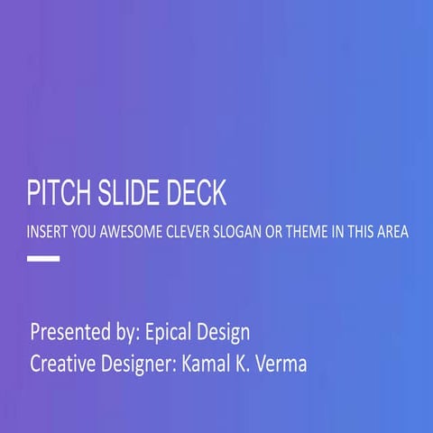 Pitch slide deck 1 | PPT