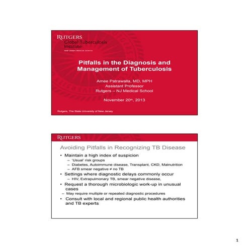 Pitfalls in the diagnosis & Management of TB1.pptx
