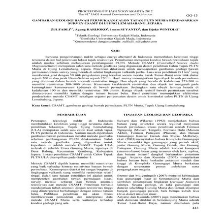 CSAMT Method in Identification of Subsurface Resistivity Anomaly at Ujung Lemahabang Site ...