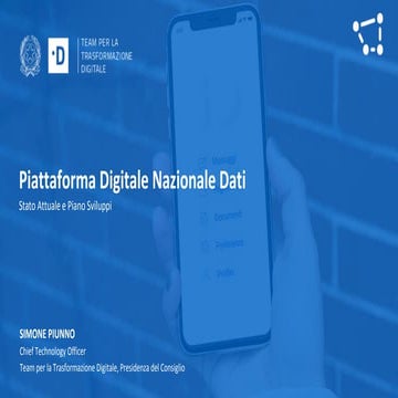 S. Piunno, Piattaforma Digitale Nazionale Dati - Sessione come l ...