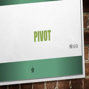 Excelrapport i pivot | PPT