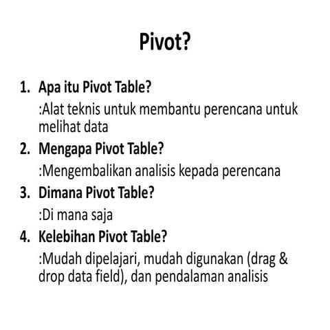 Tutorial pivot table | PDF