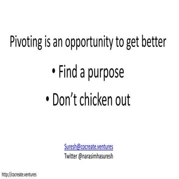 Pivoting For Startups | PPTX