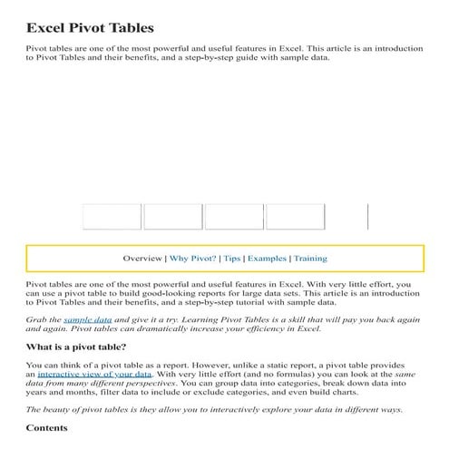 Pivot table exasmples | PDF