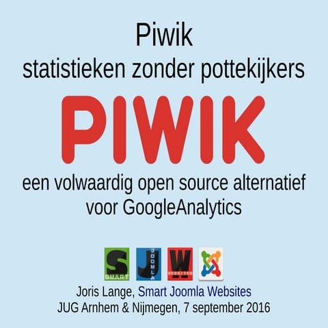 Piwik, statistieken zonder pottekijkers | PPT