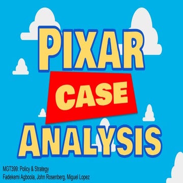 Pixar Case Analysis..................... | PPTX