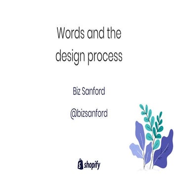 Words and the design process - Pixel Up! meetup | PPT