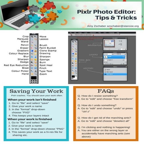 Pixlr tips and tricks handout | PDF