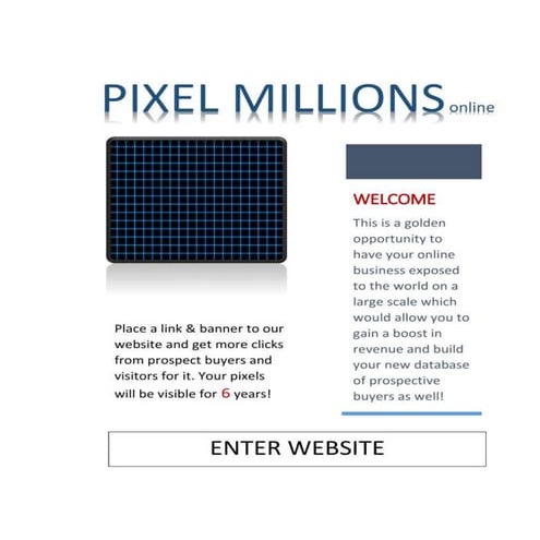 Pixel Millions Online presentations