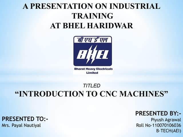 ppt on cnc | PPTX | Computing | Technology & Computing