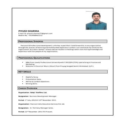 Piyush sharma resume | DOCX