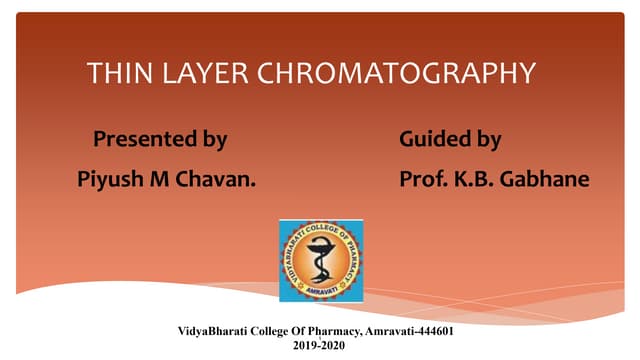 TLC, thin layer chromatography | PPT