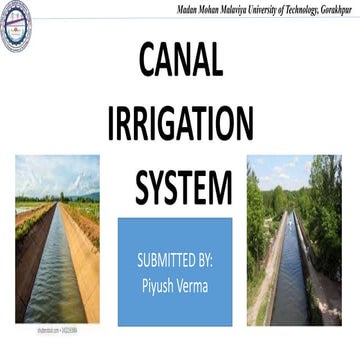 Canal irrigation | PPTX