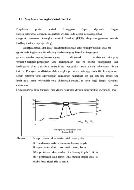 Pengukuran kerangka dasar vertikal | PPTX