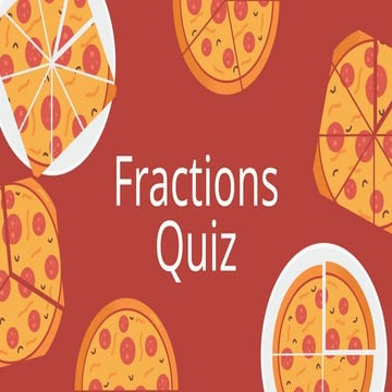 Pizza Fraction Quiz Presentation in Red and Orange Fun Style .pptx