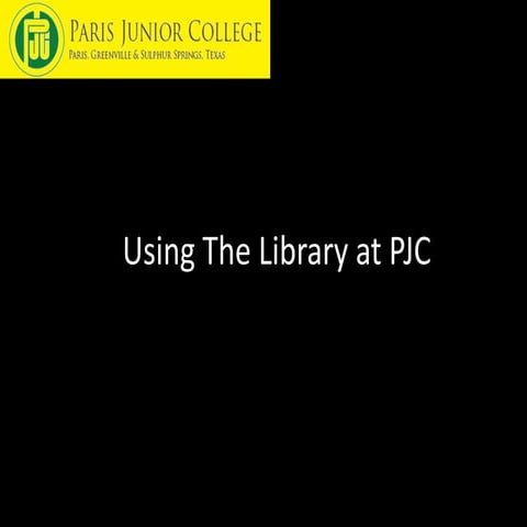 Pjc library | PPTX