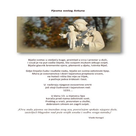 Pjesma svetog Antuna | DOCX