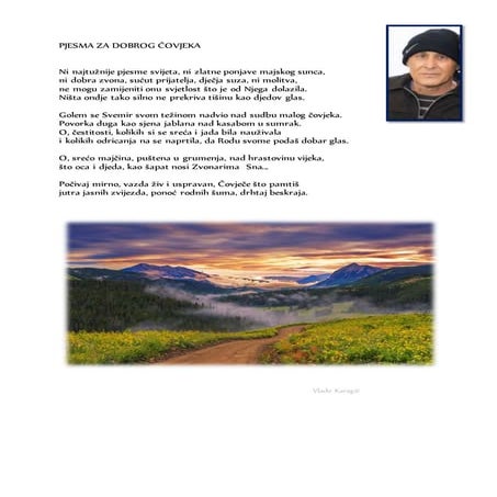 Pjesma za Dobrog Čovjeka | DOCX