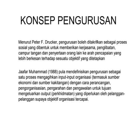 Pjm 3112 konsep pengurusan. | PPT