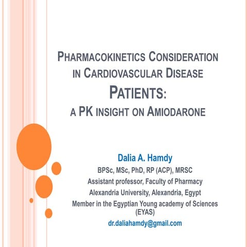 Pharmacokinetics Consideration in Cardiovascular Disease Patients: a PK ...
