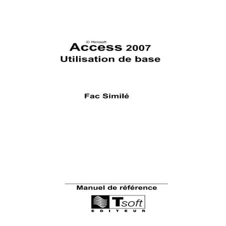 initiation_a_access microsoft office access | PDF