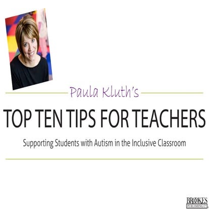 Paula Kluth's Top Ten Tips for Teachers | PDF