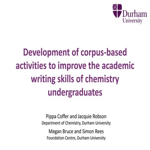 Development of Corpus Based Activities to improve the academic writing ...