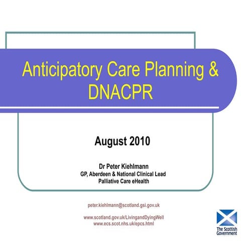Anticipatory Care Planning & DNACPR | PPT
