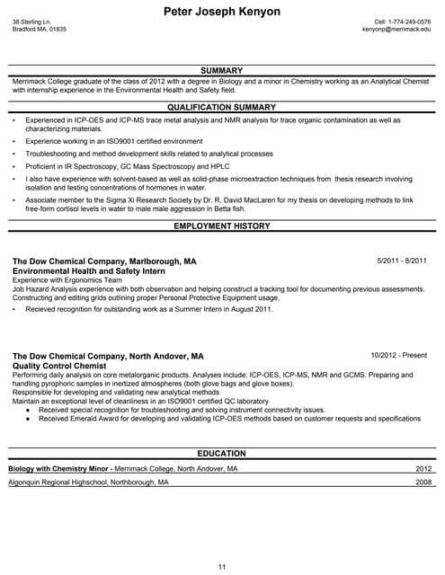Pkenyon resume | PDF