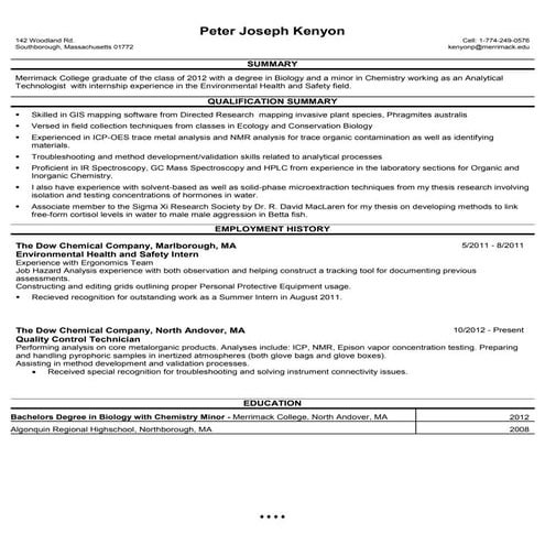 Pkenyon resume | PDF