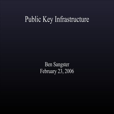 Introduction to Public Key Infrastructure (PKI) | PPTX
