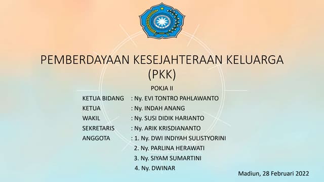 Contoh laporan pelaksanaan kegiatan 10 program pokok pkk | DOCX