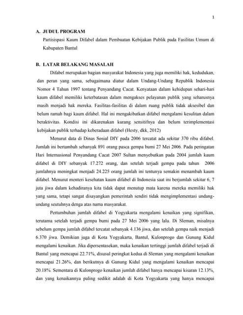 Contoh proposal pkm kewirausahaan | PDF