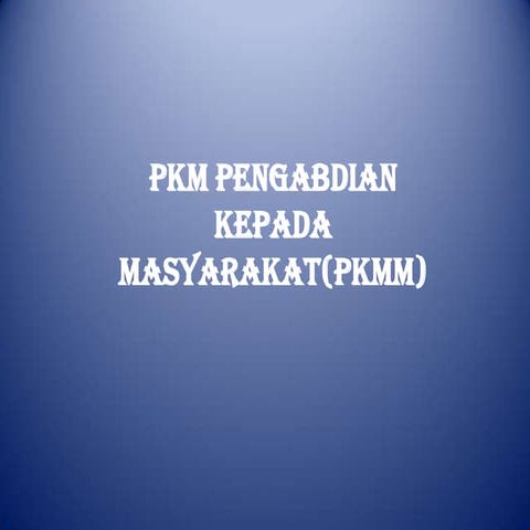 Pkmm | PPTX