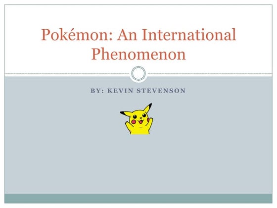 0555435 - The Pokemon Franchise | PPT | Home Entertainment Systems ...