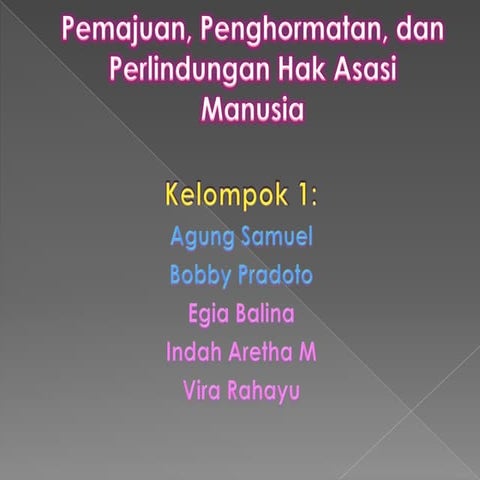 Pemajuan, Penghormatan, dan Perlindungan Hak Asasi Manusia - Pkn | PPTX
