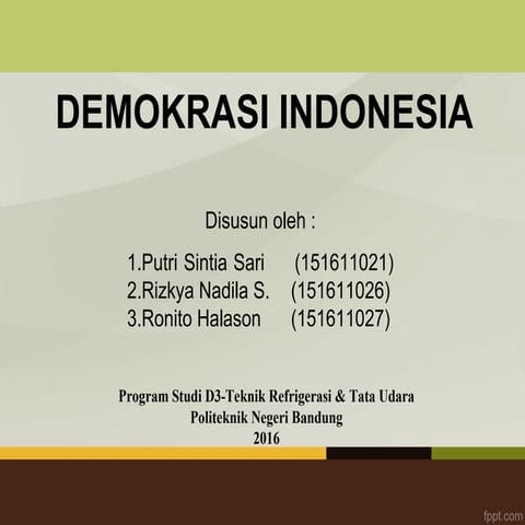 DEMOKRASI INDONESIA | PPT